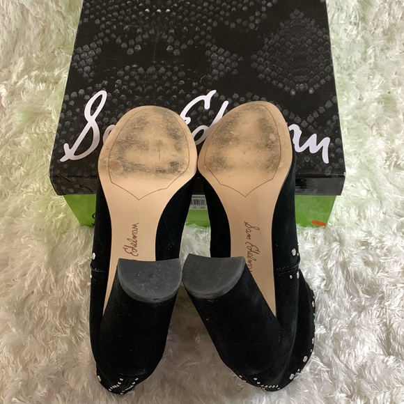 Sam Edelman | Shoes | Sam Edelman Suede Ankle Boots With Silver Accents ...